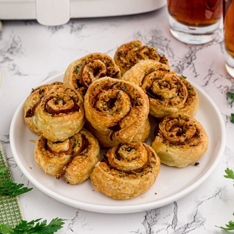 Air Fryer Pesto Pinwheels | Air Frying Foodie