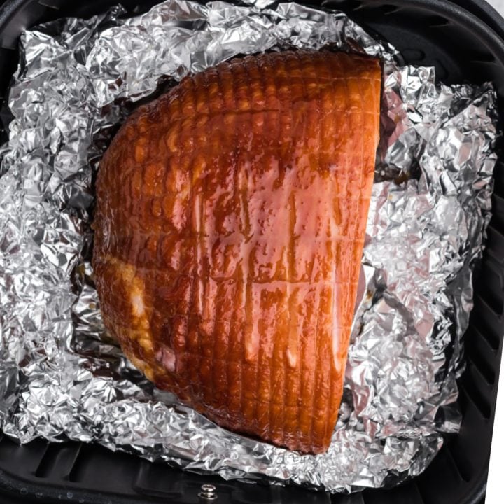 Air Fryer Ham with Butter Brown Sugar Glaze | Air Frying Foodie