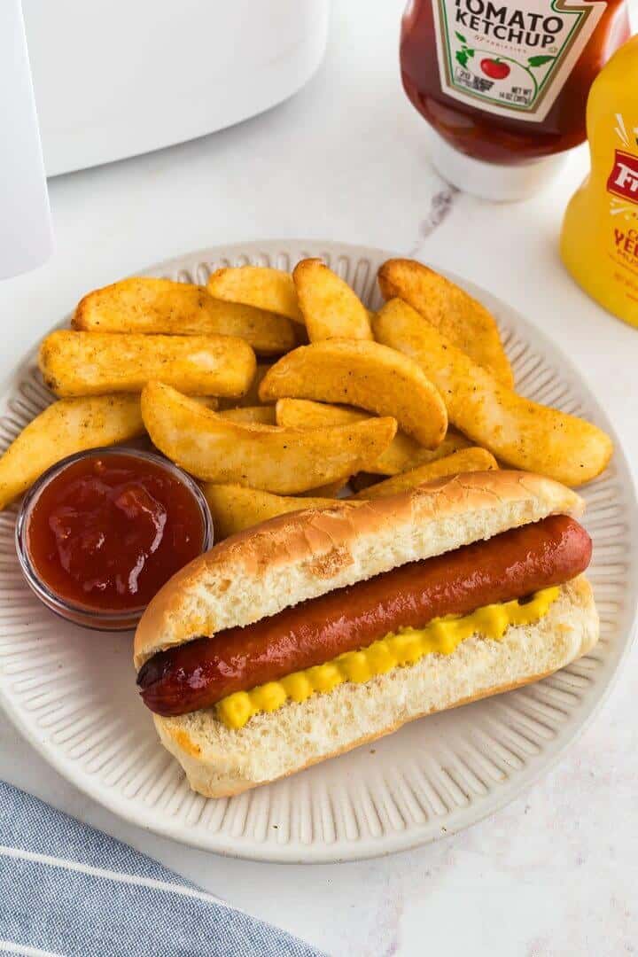 Frozen Hot Dogs in Air Fryer | Air Frying Foodie