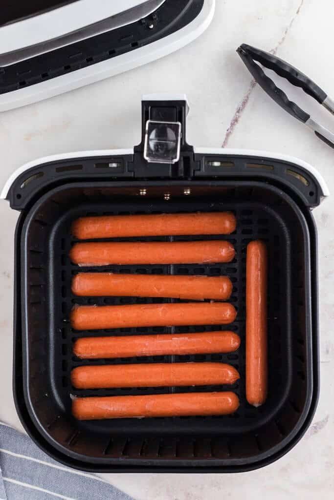 Frozen Hot Dogs in Air Fryer | Air Frying Foodie