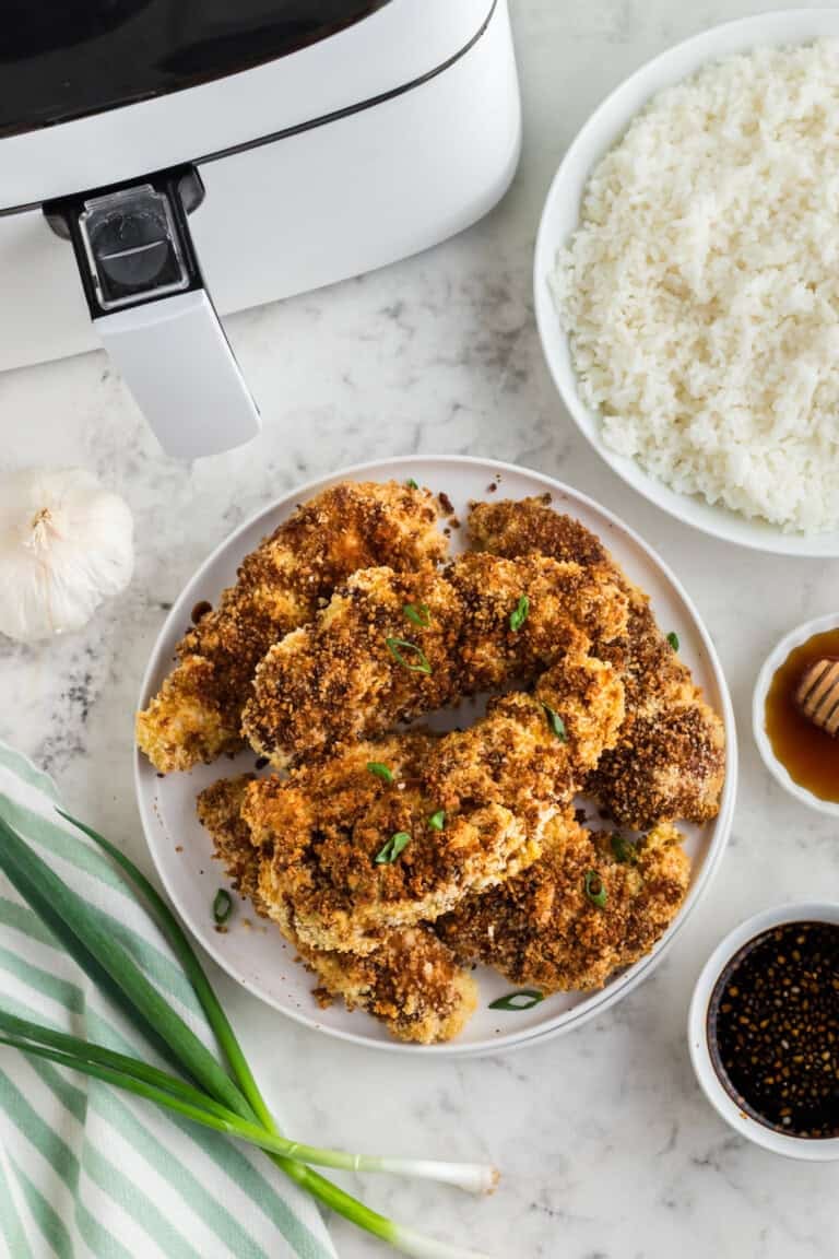 Air Fryer Honey Garlic Chicken Tenders | Air Frying Foodie