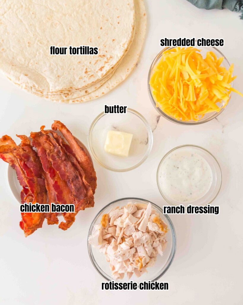 Air Fryer Chicken Bacon Ranch Quesadillas | Air Frying Foodie