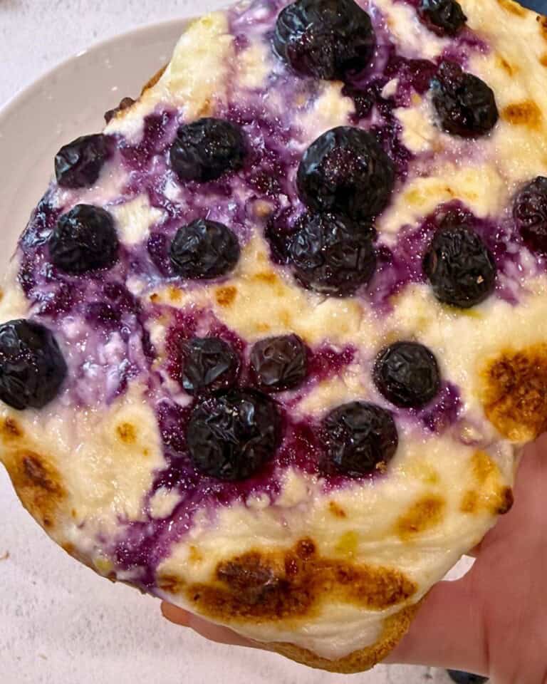 Air Fryer Blueberry Cottage Cheese Toast | Air Frying Foodie